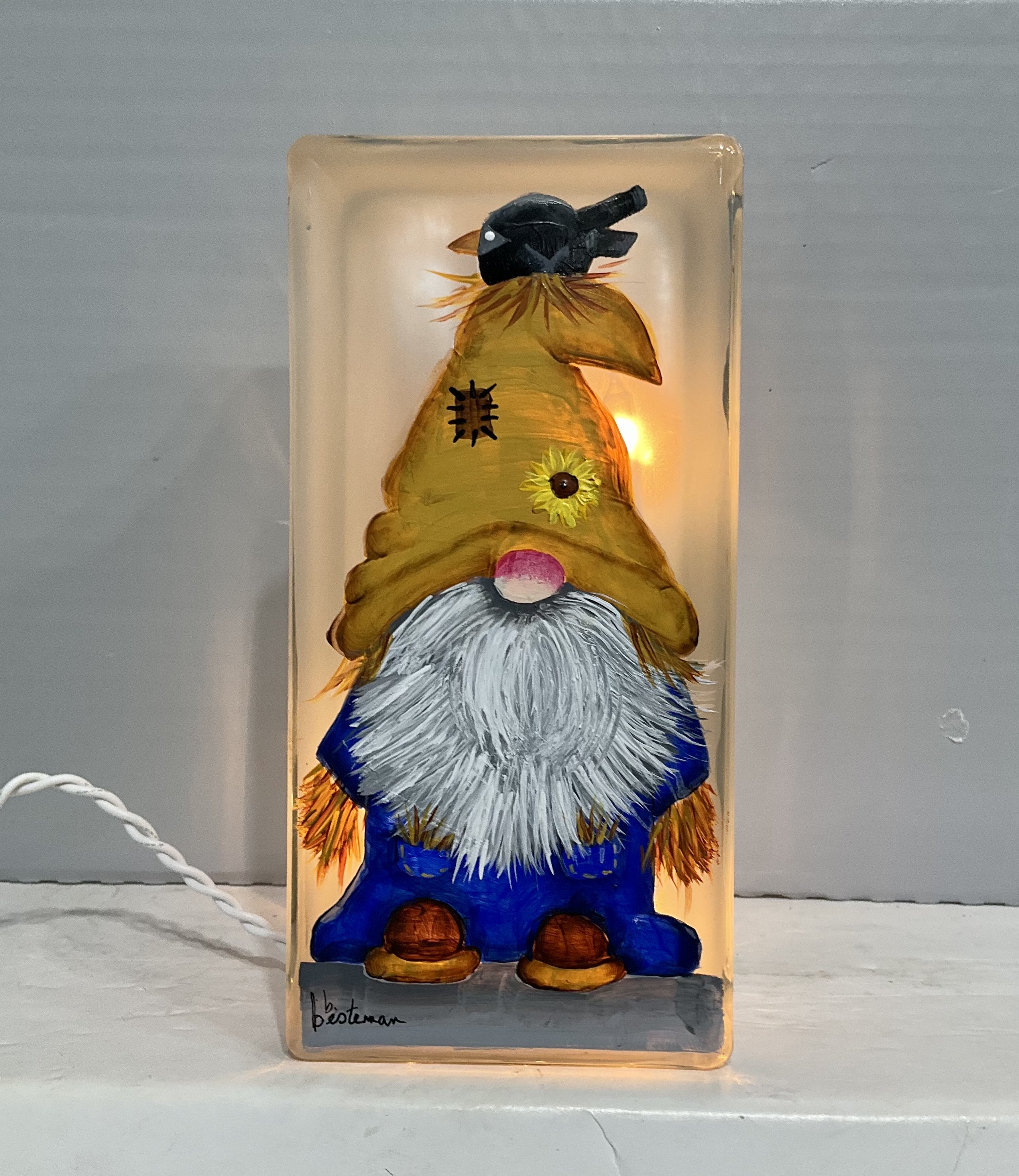 Glass Block Night Light Lamp Gnome - Etsy Canada
