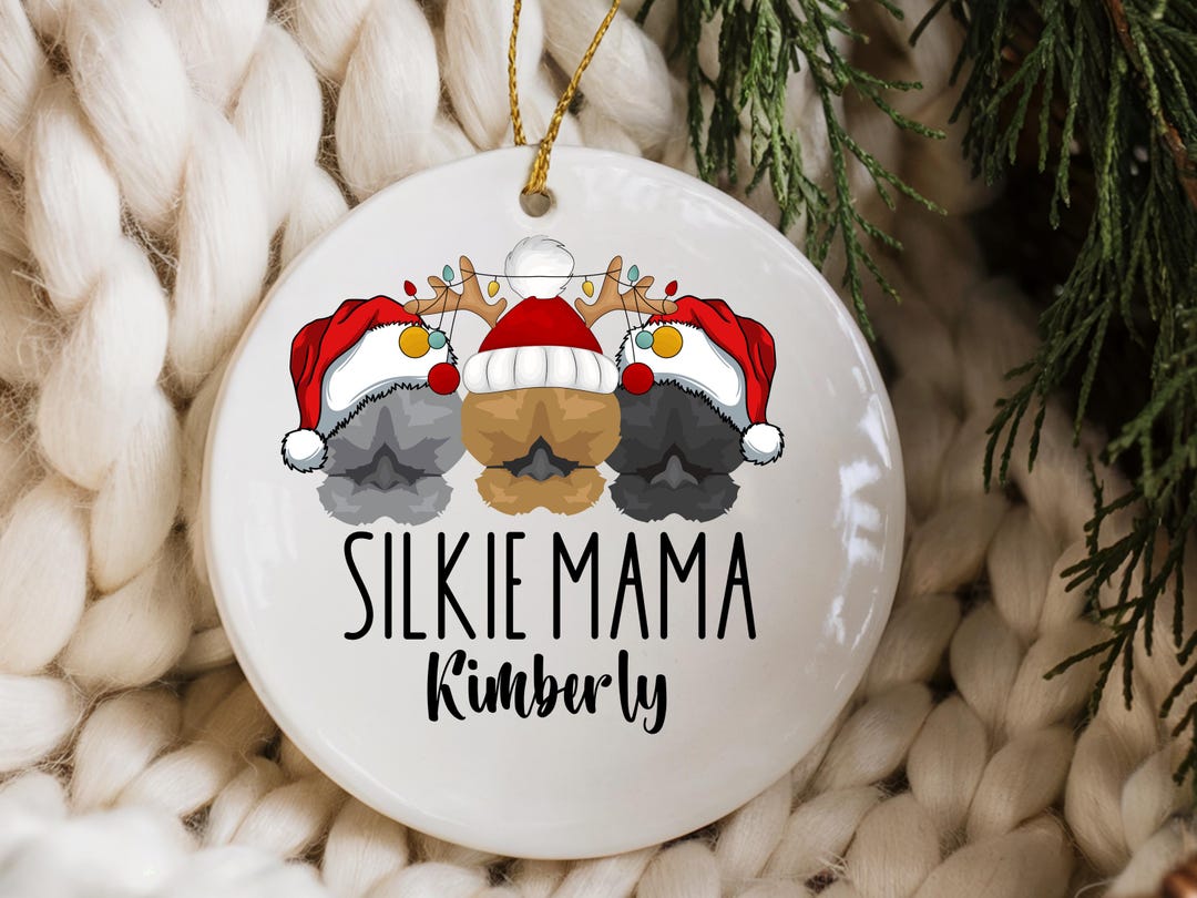 Silkie Chicken Christmas Ornament Design Cute Holiday Decor for Chicken ...