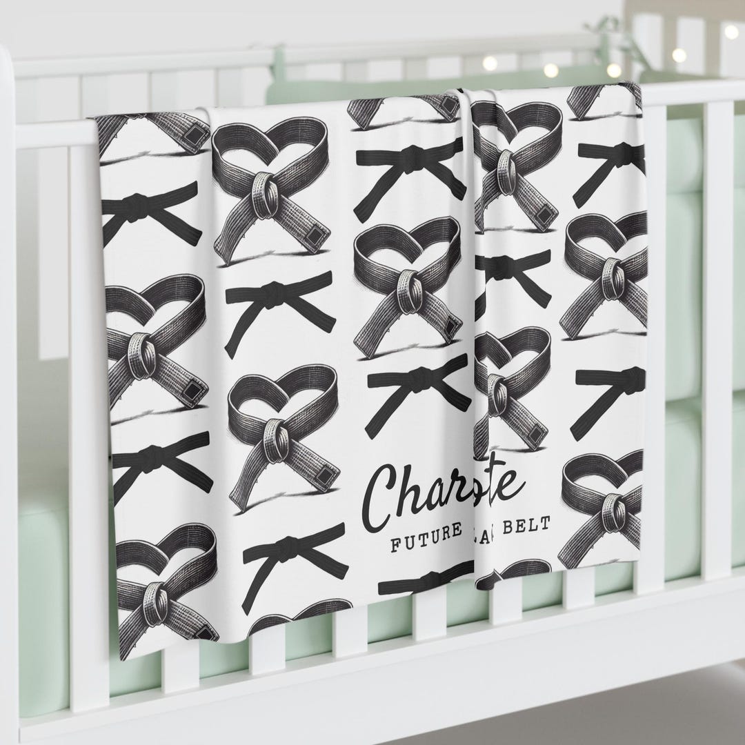 Personalized Jiu Jitsu Baby Blanket BJJ Baby Shower Gift Custom Newborn ...