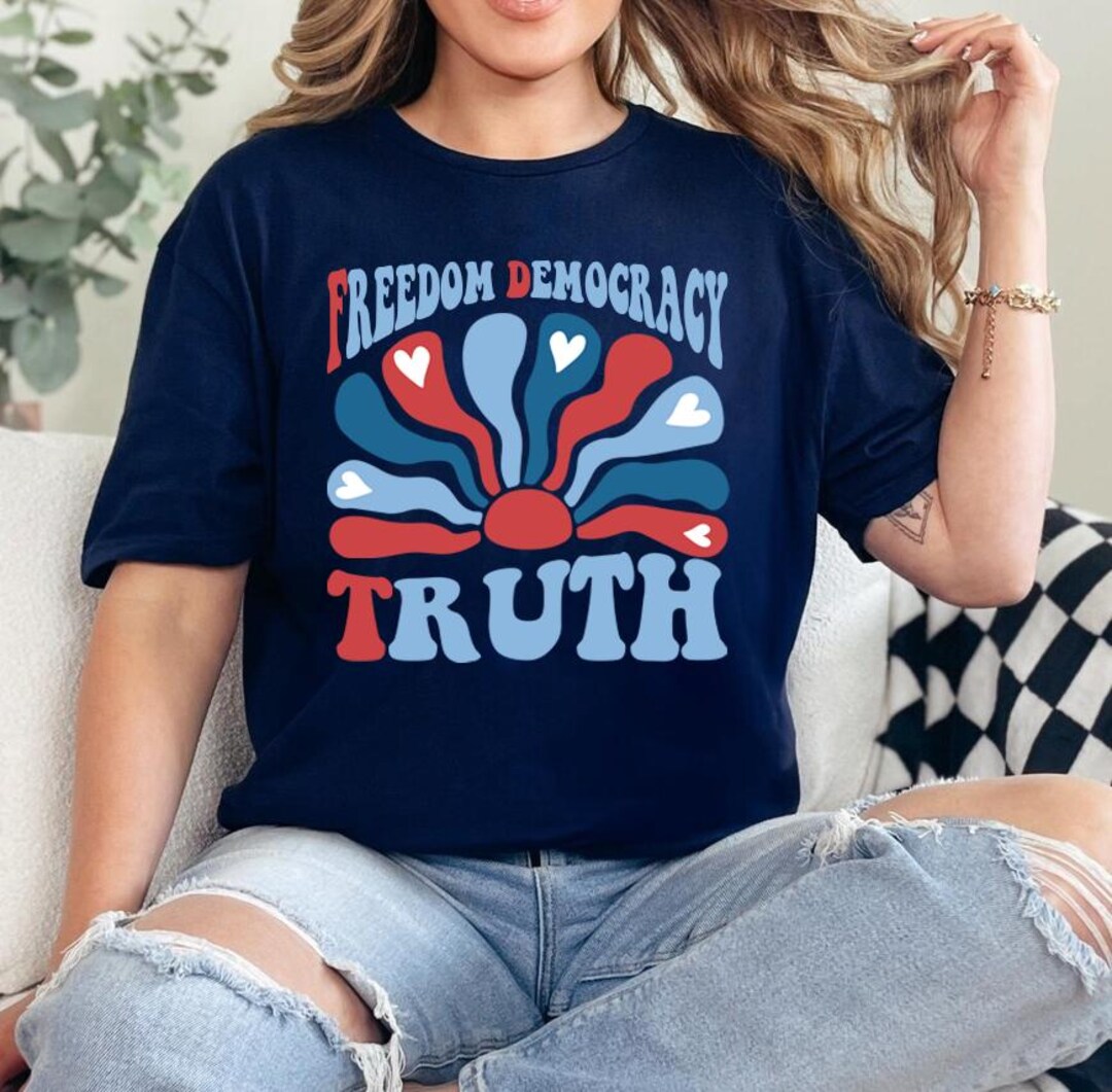 Comfort Colors Subtle Anti Trump Shirt, Freedom Democracy Truth Shirt ...