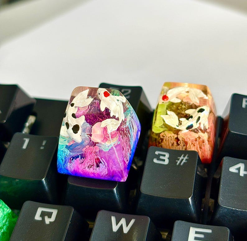 Koi Keycap, Koi Fish Keycap, Custom Keycap, Artisan Keycap, Cherry Mx ...