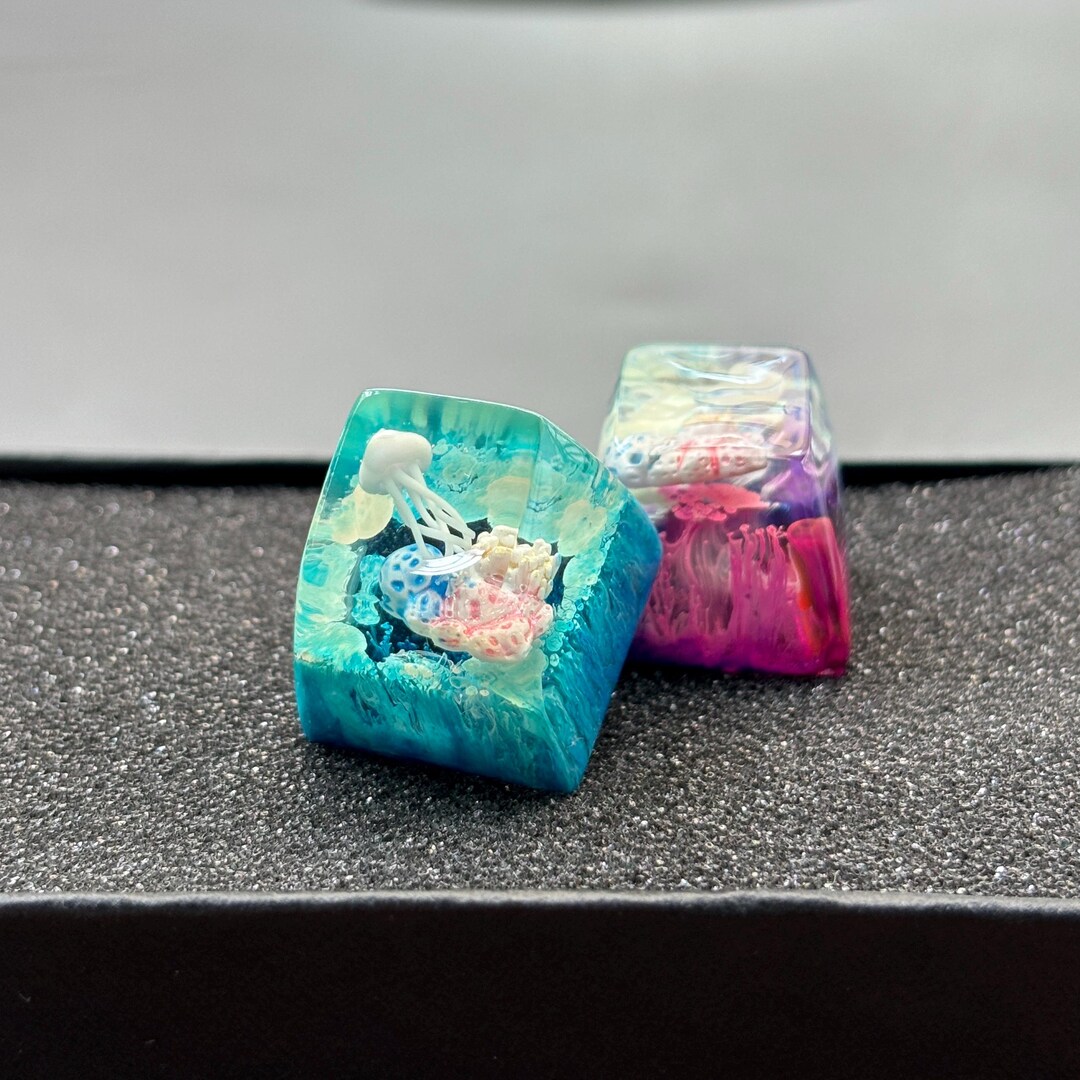 Jellyfish Gaming Keycaps, Colorful Jellyfish Resin Keycap, GMK ESC SA ...