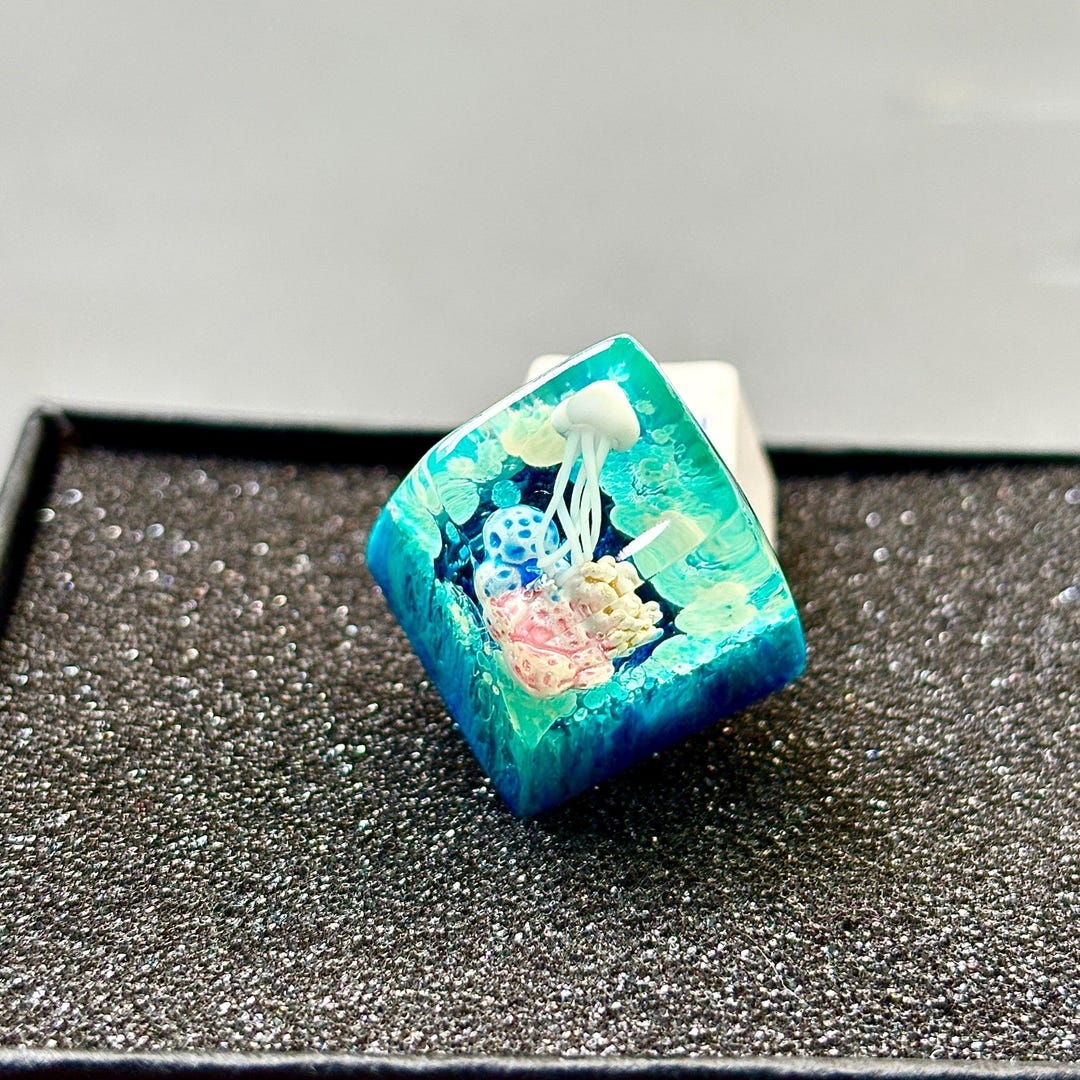 Jellyfish Gaming Knobs, Colorful Knobs Blue and Pink Jellyfish, GMK ...