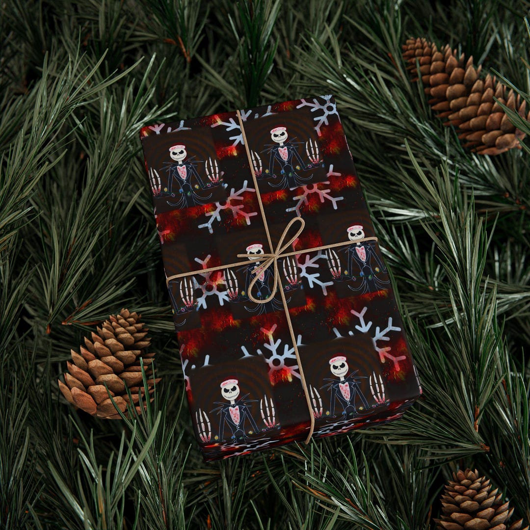 Matte "bloody Jack" Wrapping Paper | Holiday Gift Wrap | Christmas ...
