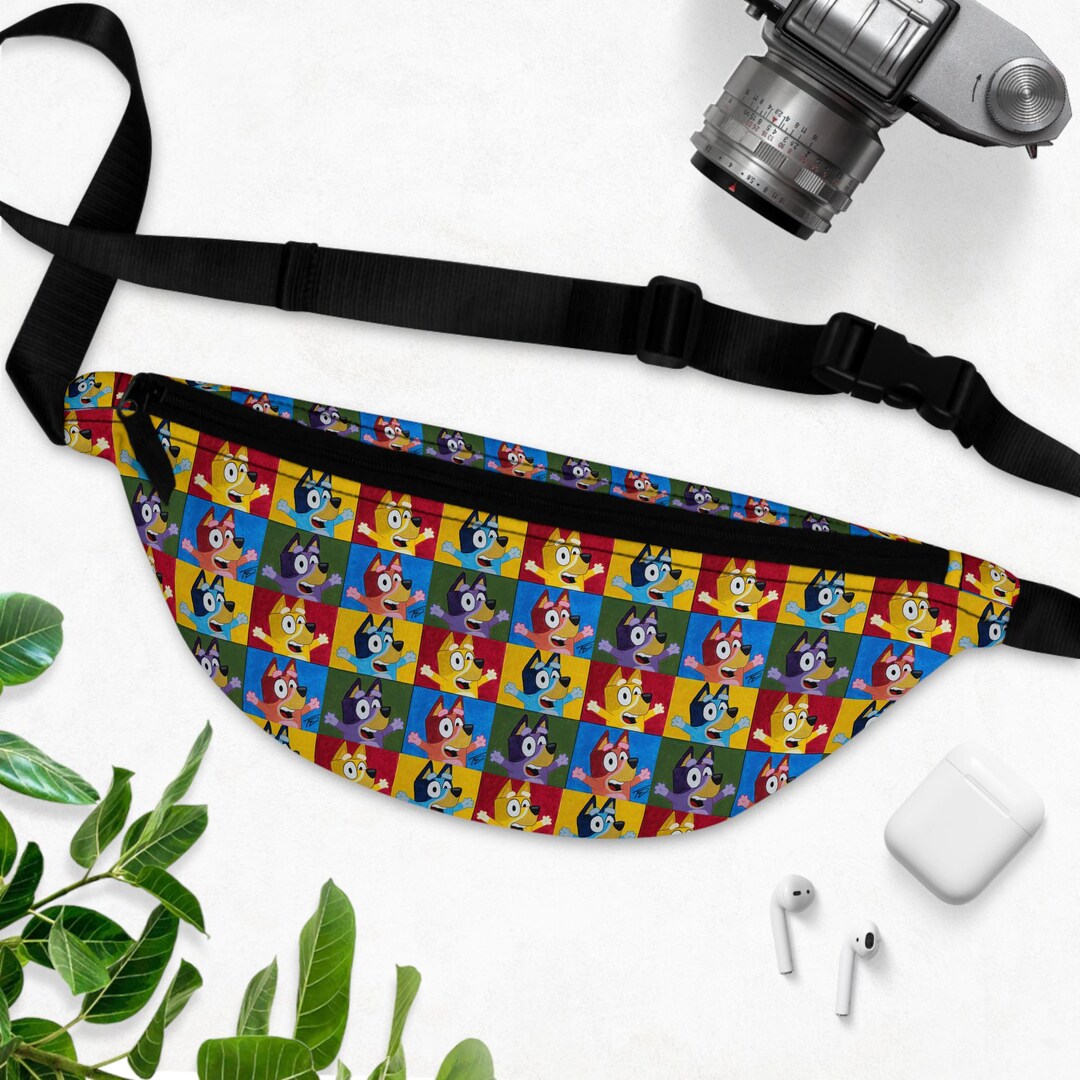 Colorful "bluey Warhol" Fanny Pack | Bluey Art Travel Accessory - Etsy