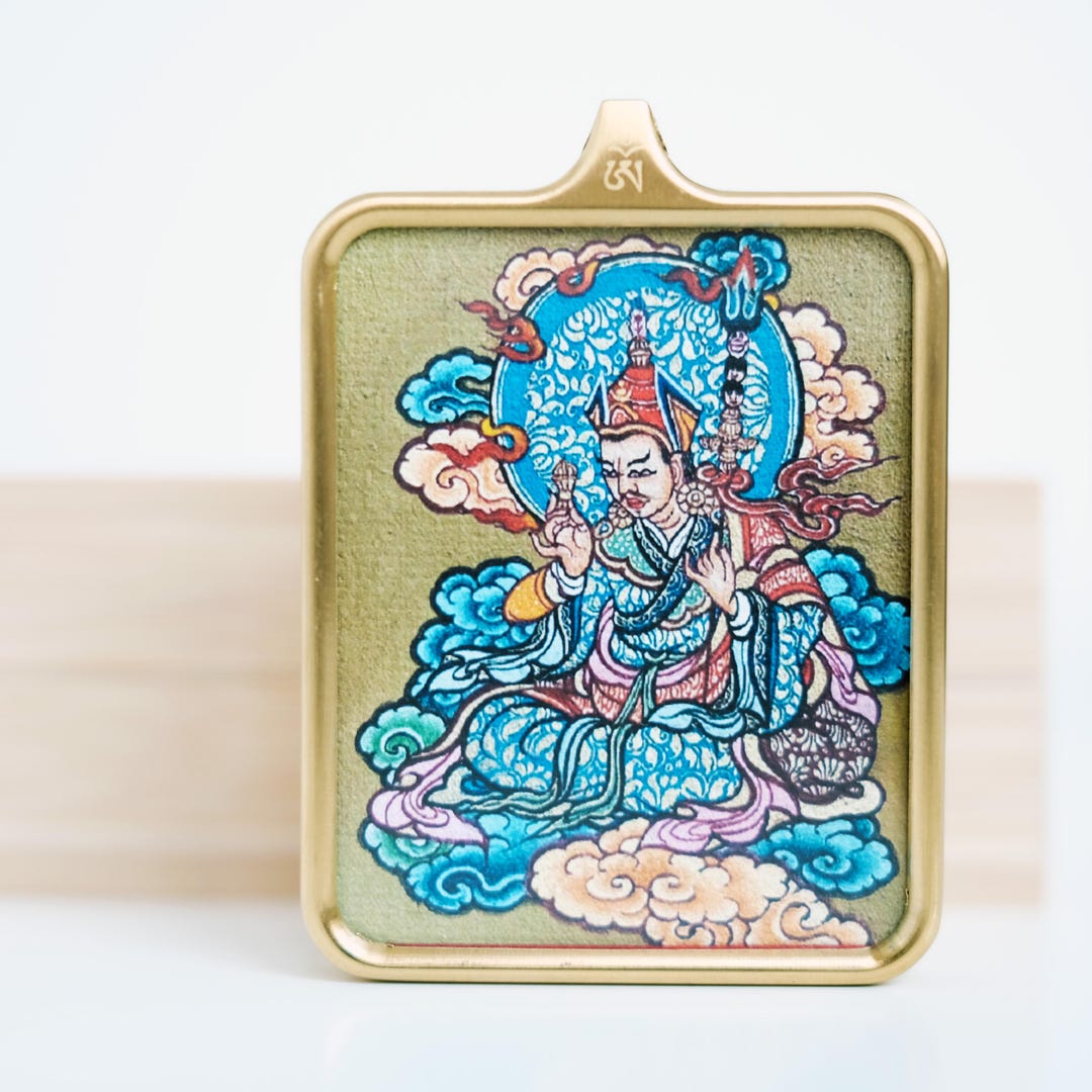 Padmasambhava Thangka Necklace, Blessed Thangka Pendent, Tibetan ...