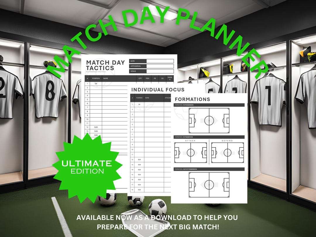 Football Match Day Planner: Ultimate Edition - Etsy