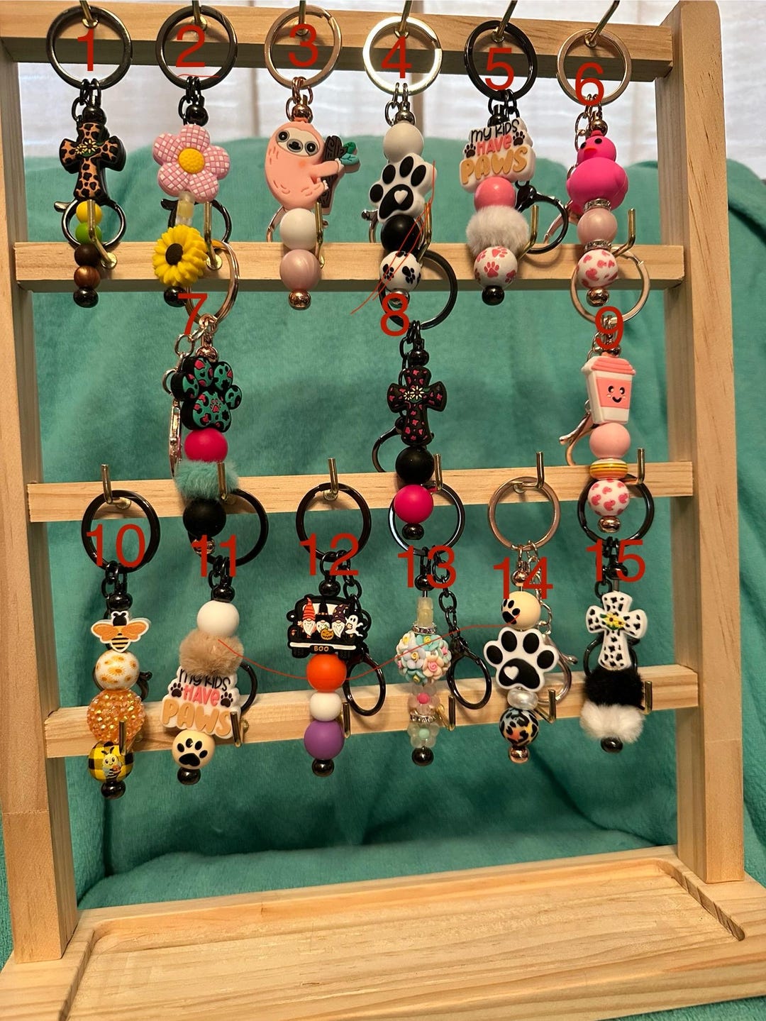 Beaded Keychains and Bookmarks - Etsy