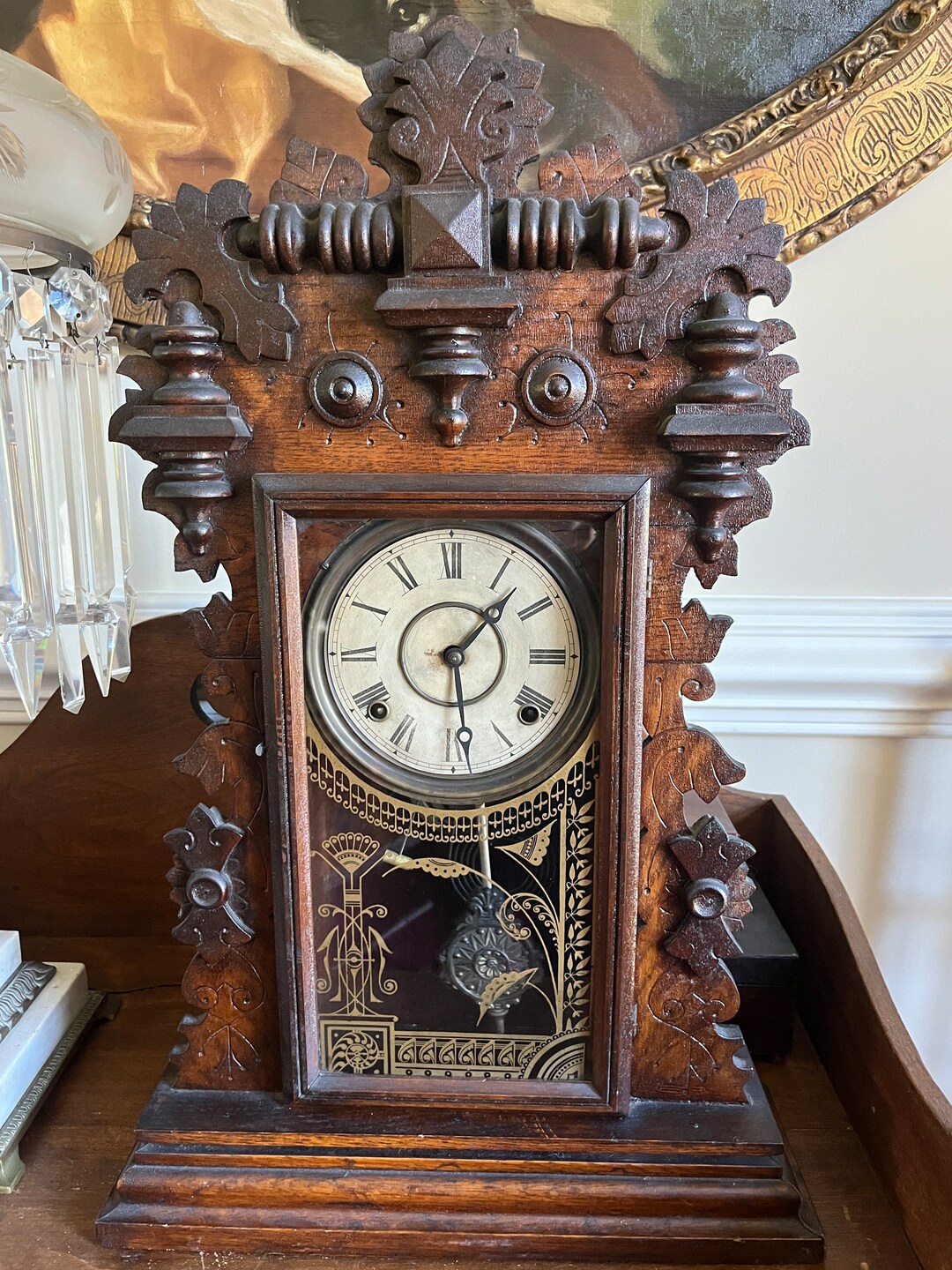 Antique Oak Elaborate Gingerbread Kitchen Shelf Clock - Etsy