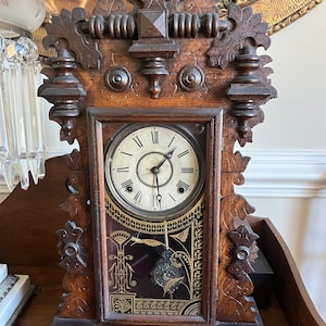 Antique Oak Elaborate Gingerbread Kitchen Shelf Clock - Etsy