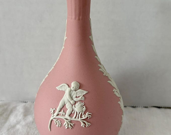 Vintage Rare Pink Wedgwood Jasperware Bud Vase - Etsy