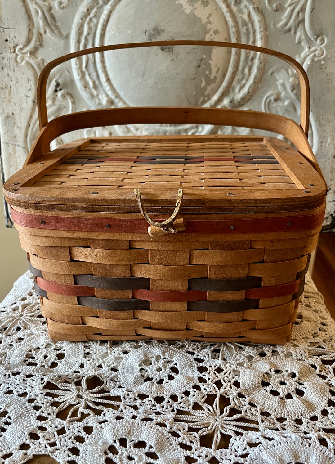 Vintage Longaberger 1988 Signed And Dated Handled American Cake Picnic