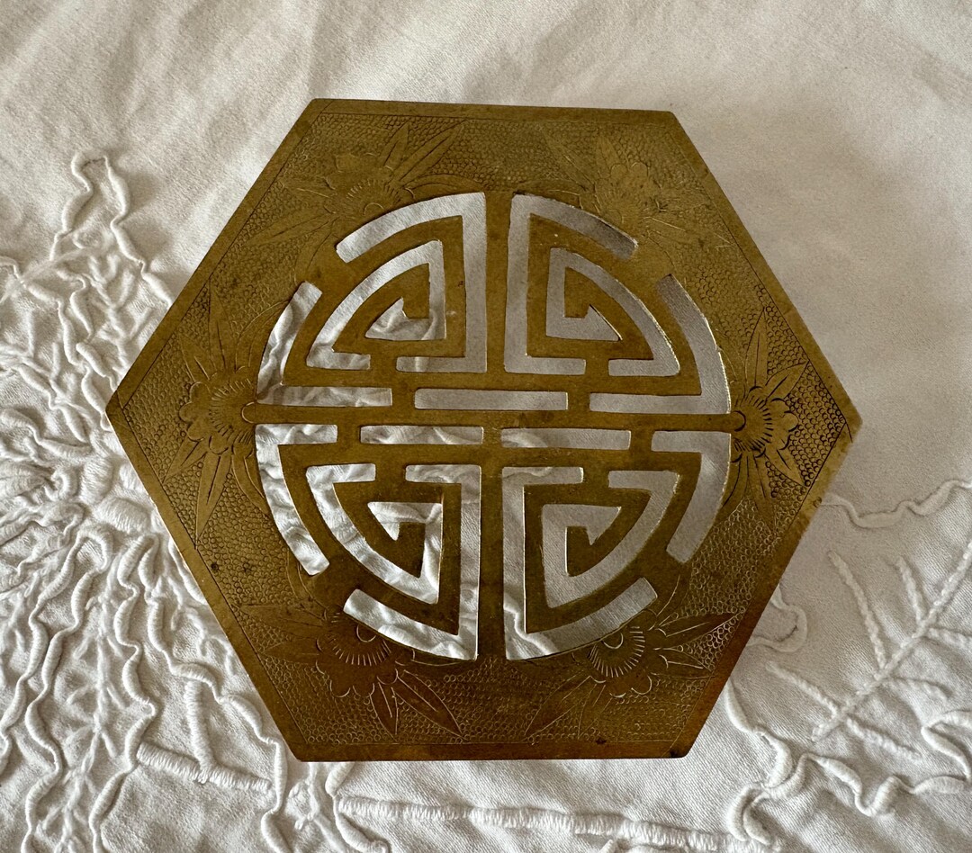 Vintage Chinese Hand Made Brass Tea Kettle/small Pot Trivet - Etsy