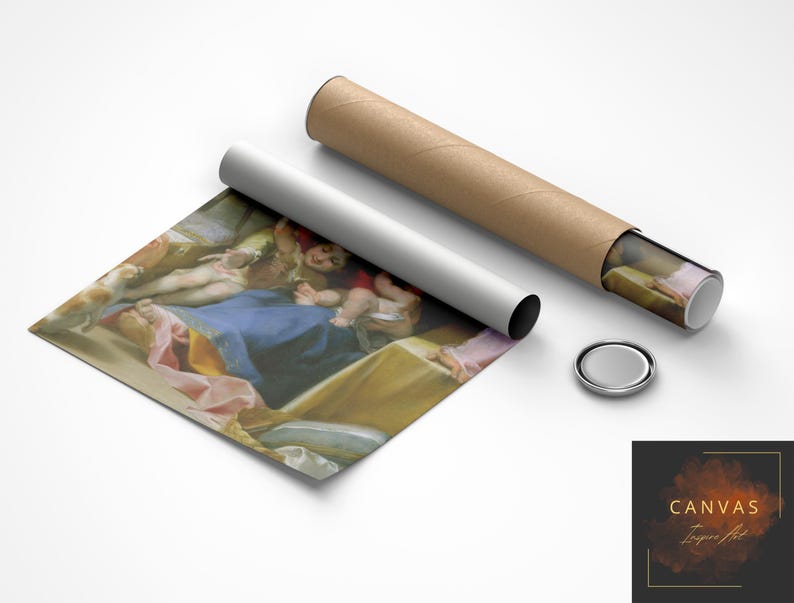 Renaissance Holy Family Classical Painting Style Italian Religious Art ...