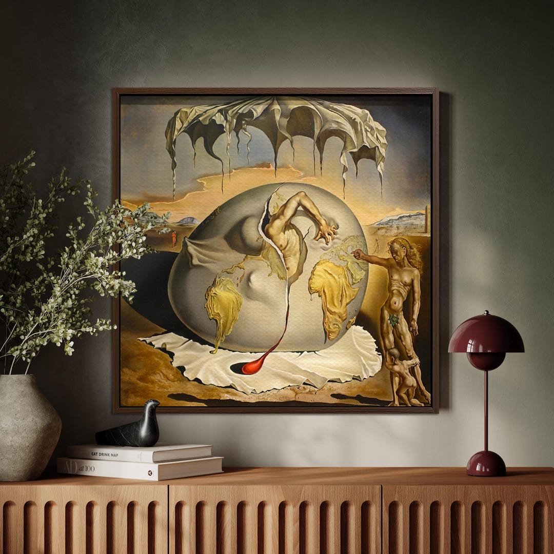 Salvador Dali Inspired Egg Rebirth Canvas Art: Surreal Psychedelic ...