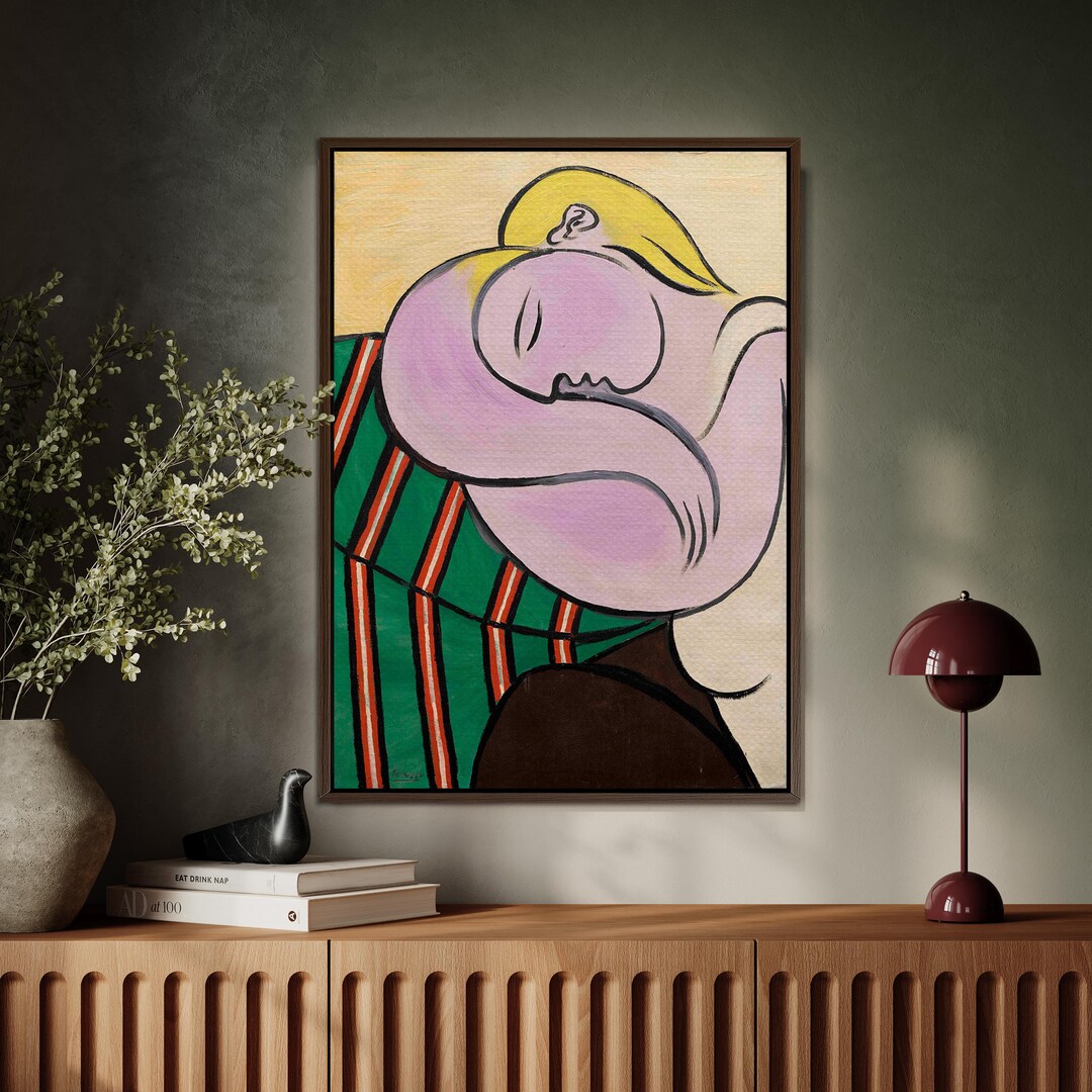 Cubist Female Portrait Wall Art Inspired by Picasso, Modern Abstract ...
