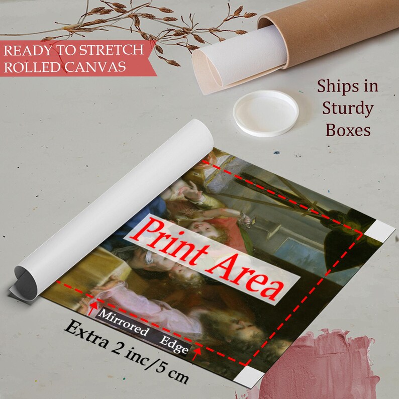 Renaissance Holy Family Classical Painting Style Italian Religious Art ...