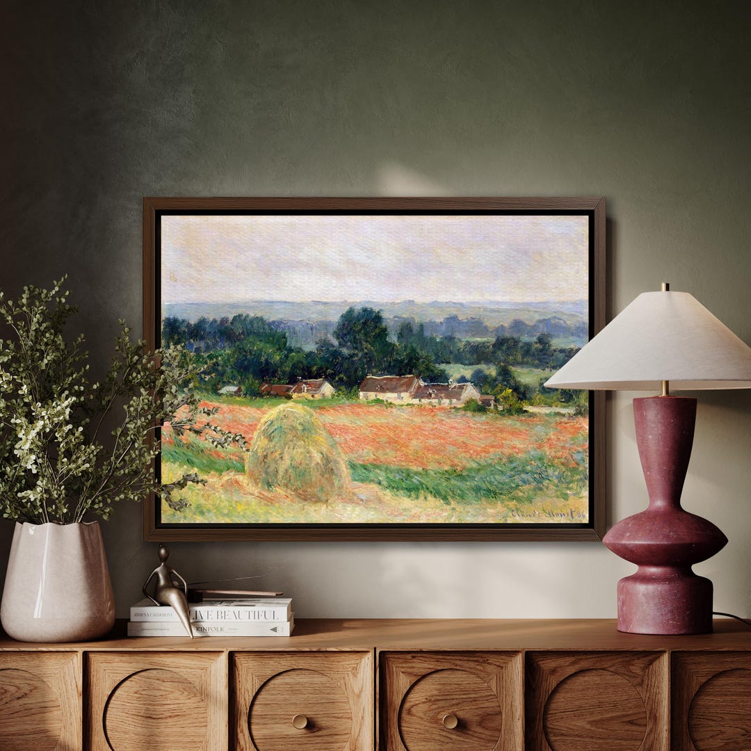 Claude Monet Art Countryside Landscape Canvas Print – Rustic French ...