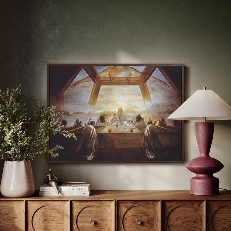 Salvador Dalí's the Last Supper: Surreal Framed Canvas Art - Etsy