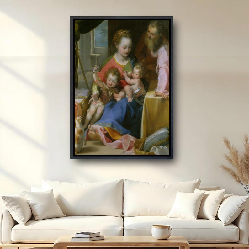 Renaissance Holy Family Classical Painting Style Italian Religious Art ...
