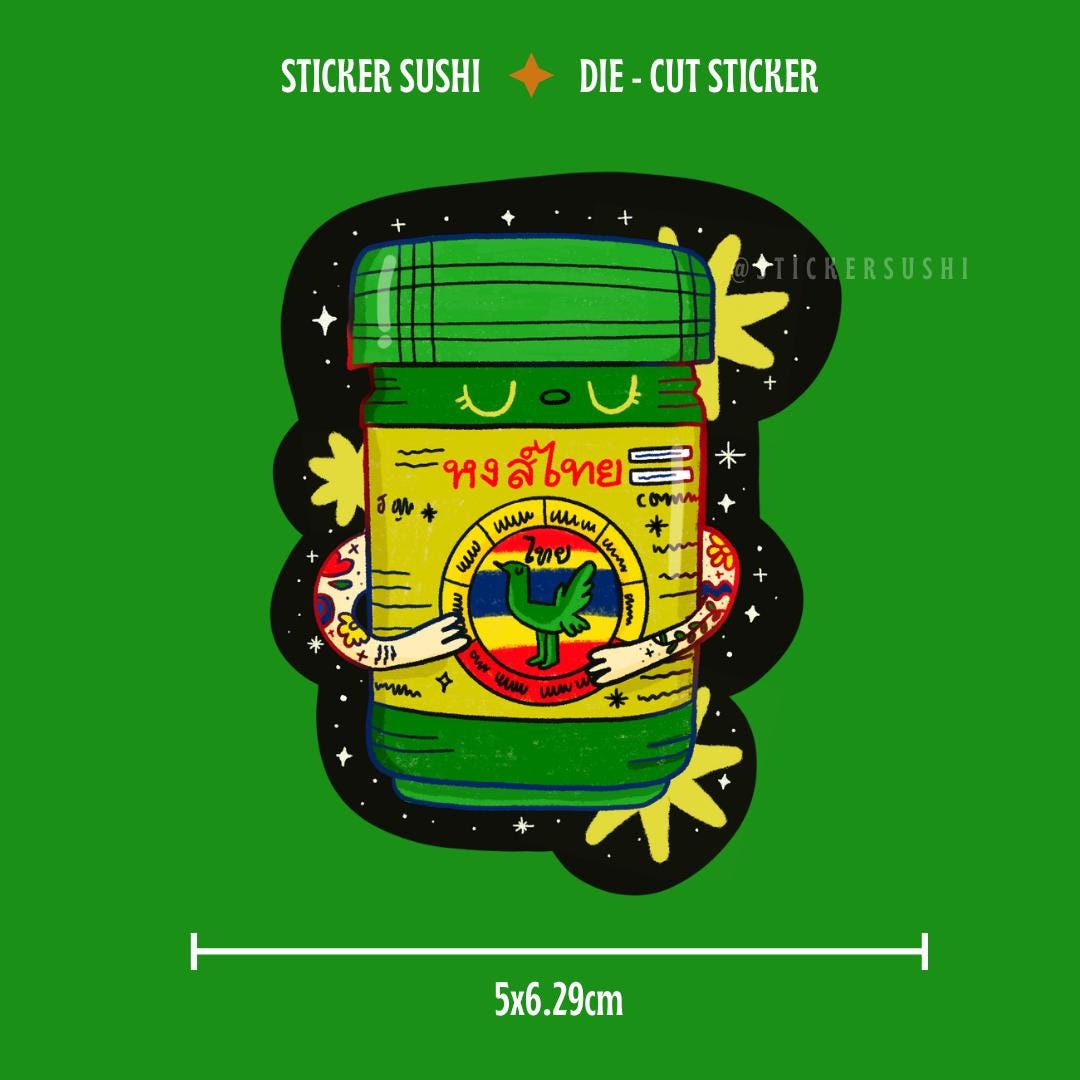 Thai Inhaler Sticker Aesthetic Cute Stickers Waterproof - Etsy