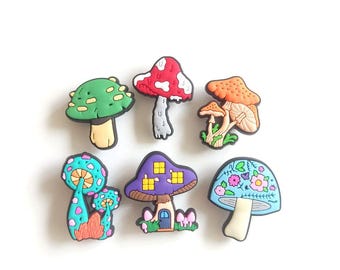 Boho Cottage Core Shoe Charms Mushroom Charms Floral Charms Fairy ...
