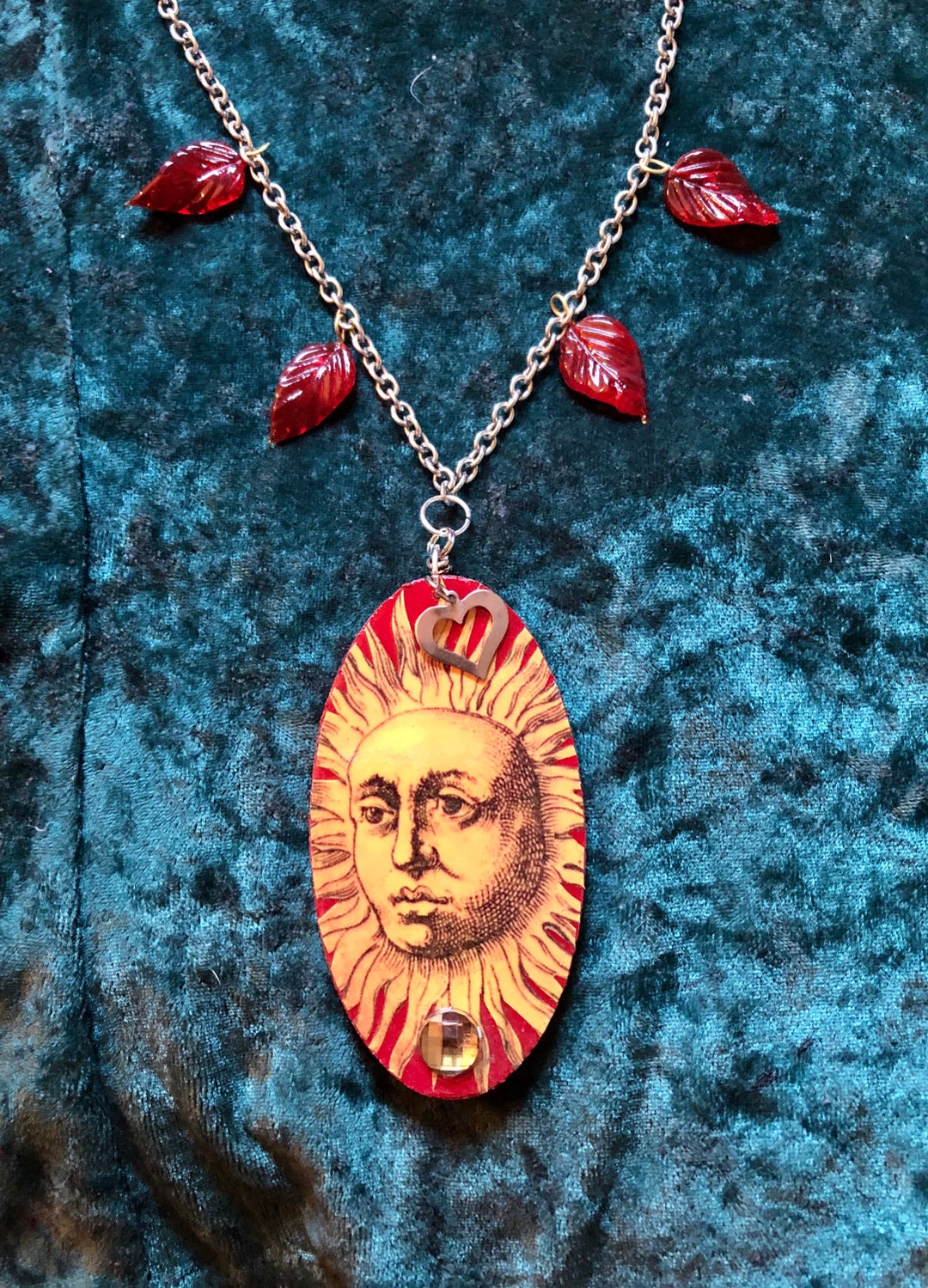 Spell Red Sun Necklace - Etsy