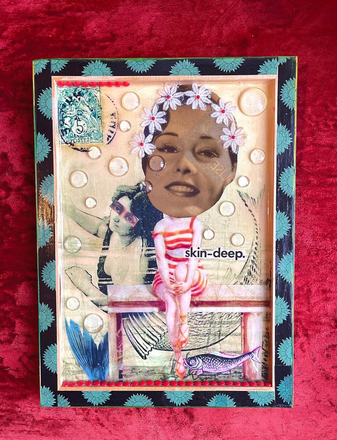 Skin Deep Collage Art on Reclaimed Wood - Etsy