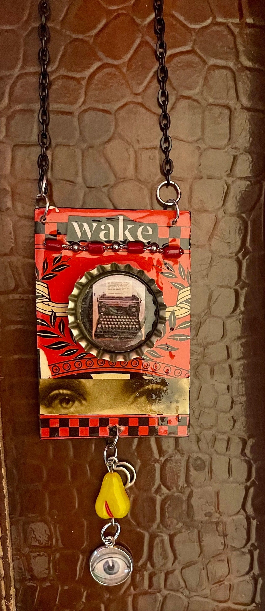 Writer Tchotchke Collage Wearable Art Necklace - Etsy