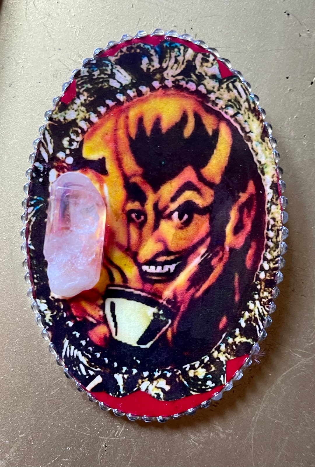 Crystal Devil Brooch - Etsy