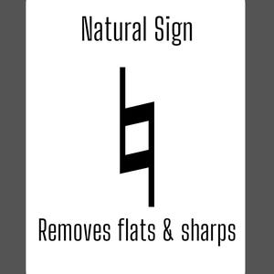 Minimalist Grey Accidentals Music Theory Chart - Band Director Tool ...