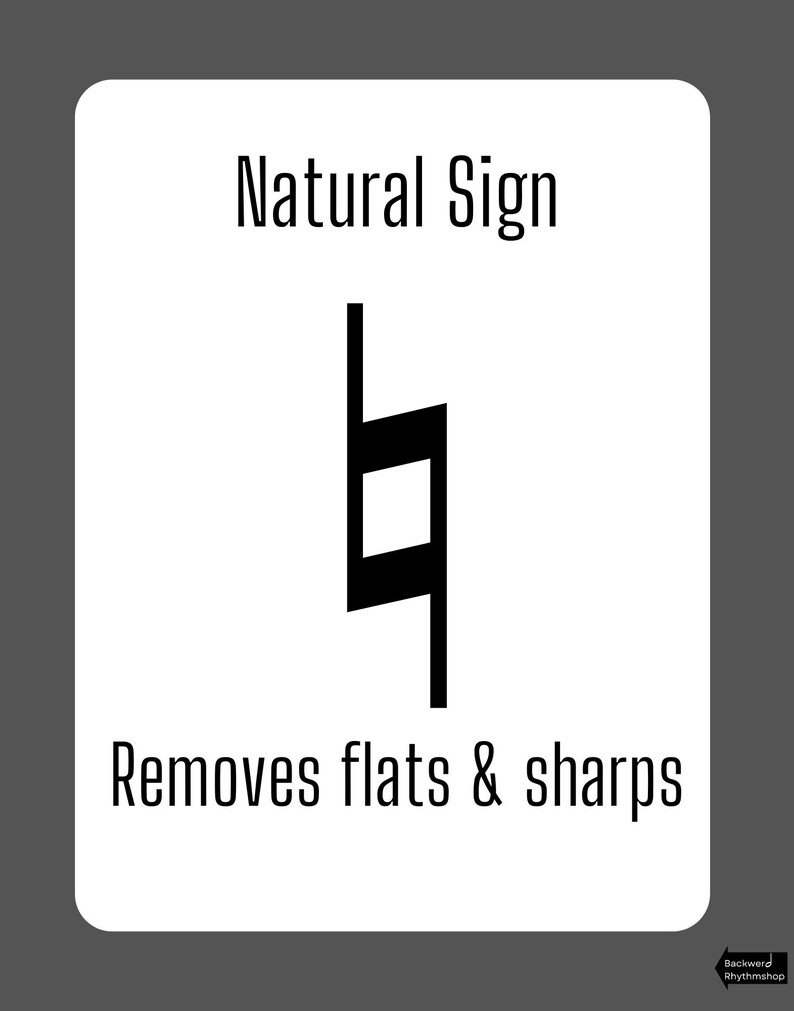 Minimalist Grey Accidentals Music Theory Chart - Band Director Tool ...