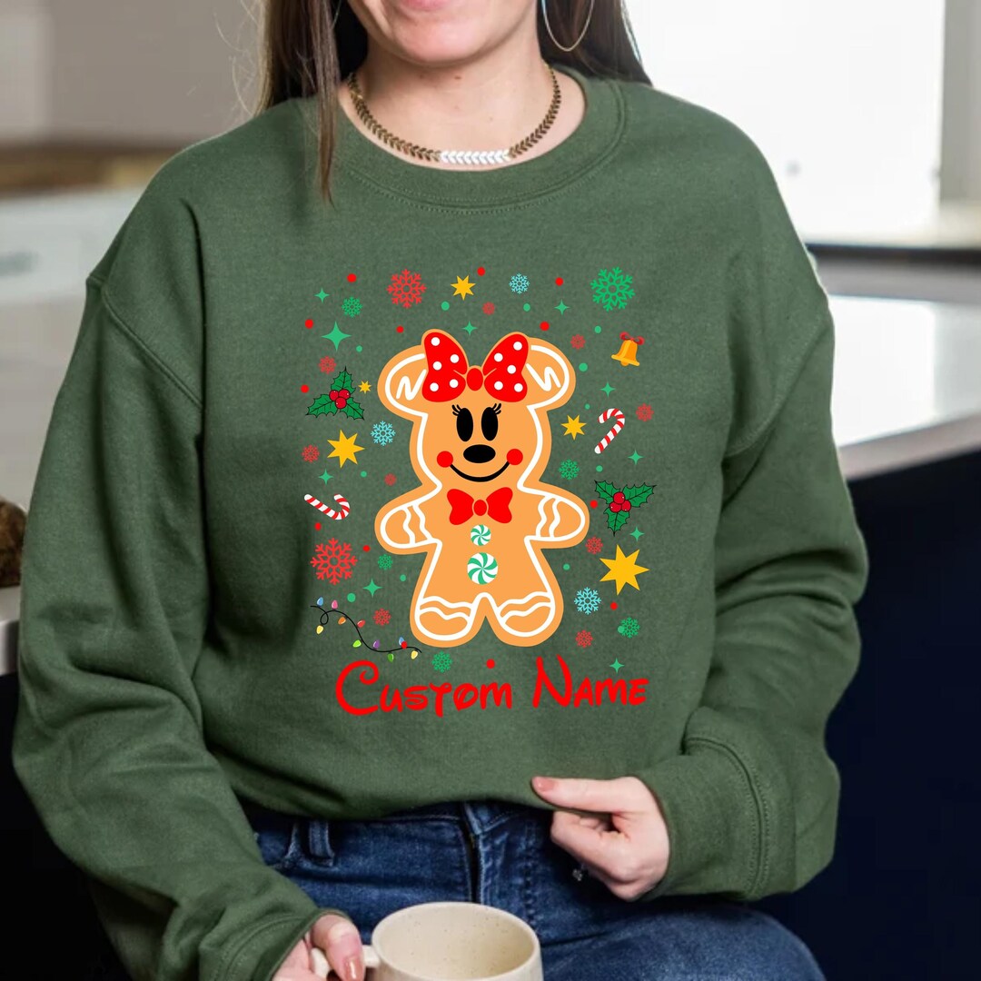 Mickey Gingerbread Sweatshirt Mickey Friends Christmas Party Custom ...