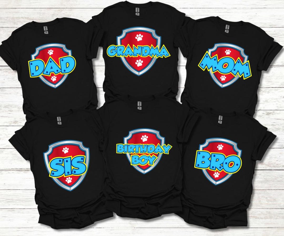 Custom Family Patrol Shirt, Personalized Patrol Birthday Tee, Mom ...