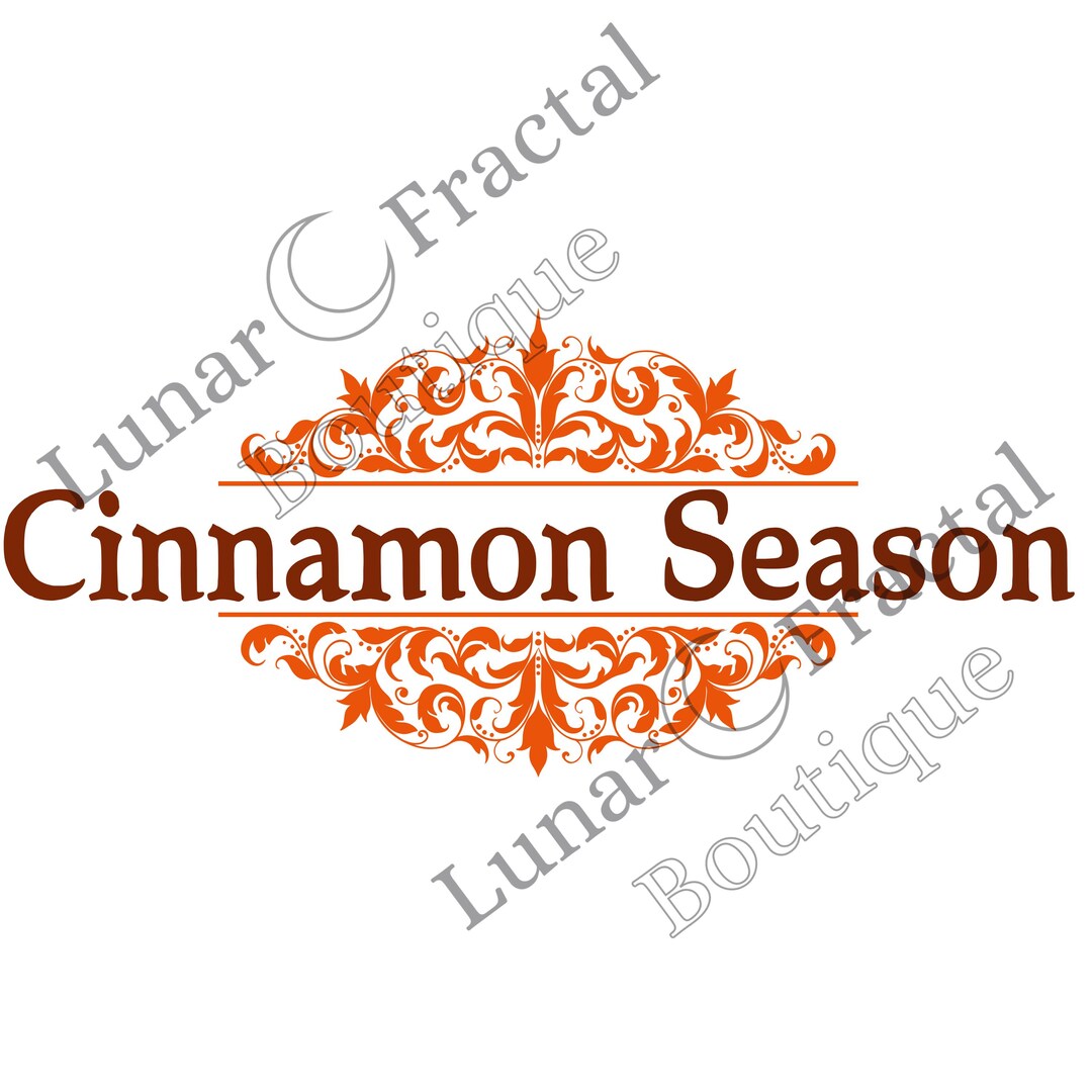 Cinnamon Season Downloadable Png, Svg, and Jpg, Trendy Autumn Scroll ...