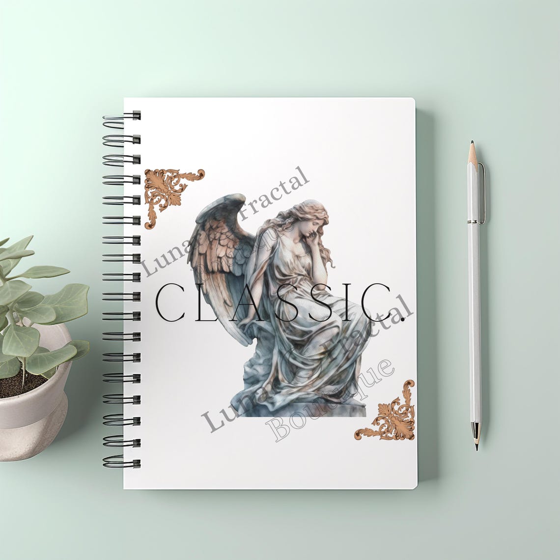 Classic Angel Statue Digital Download in Png and Jpg, Bored Angel ...