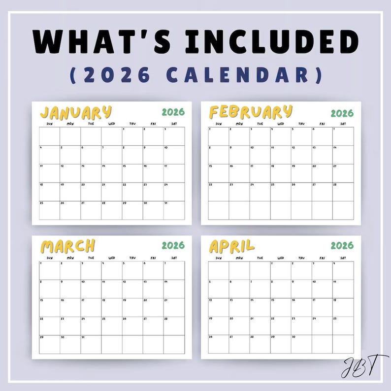 2026 Calendar Printable Calendar, Editable Calendar Template in Canva ...