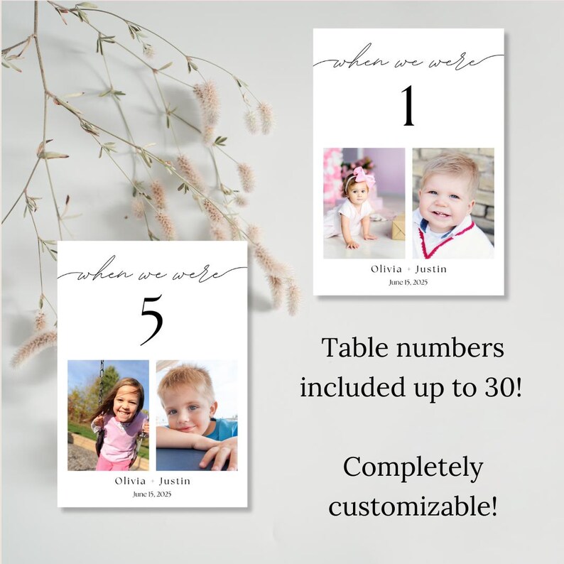 Wedding Table Numbers Template Photo Table Numbers Wedding When We Were ...