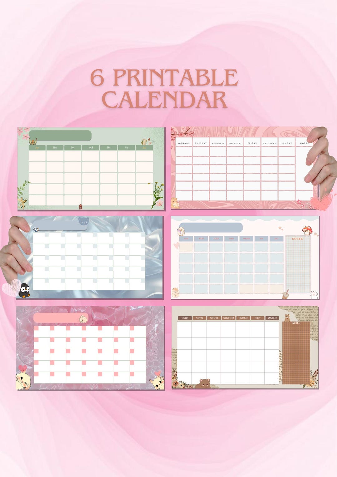 PRINTABLE CALENDER - Etsy