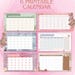 PRINTABLE CALENDER - Etsy