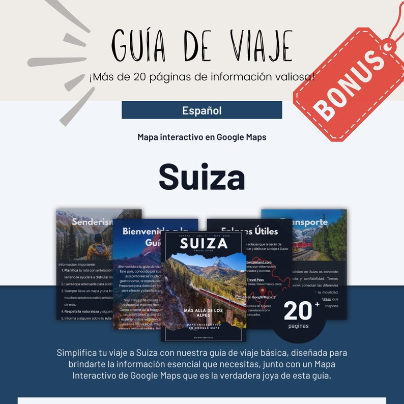 Guía De Viaje + Mapa Interactivo En Google Maps (español) - Etsy