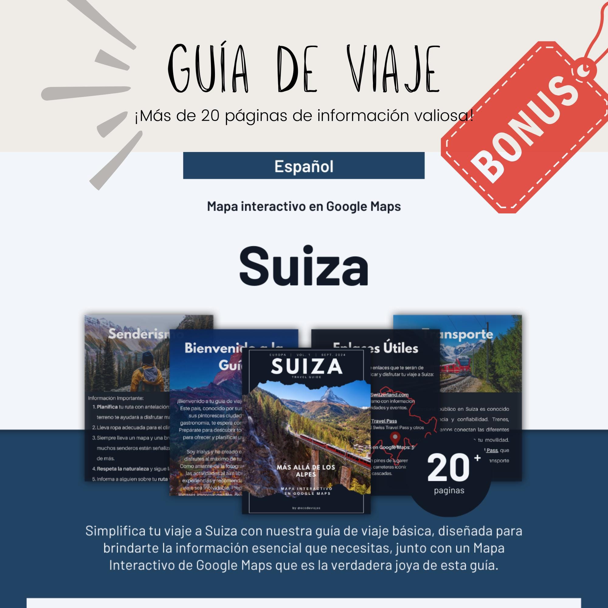 Guía De Viaje + Mapa Interactivo En Google Maps (español) - Etsy