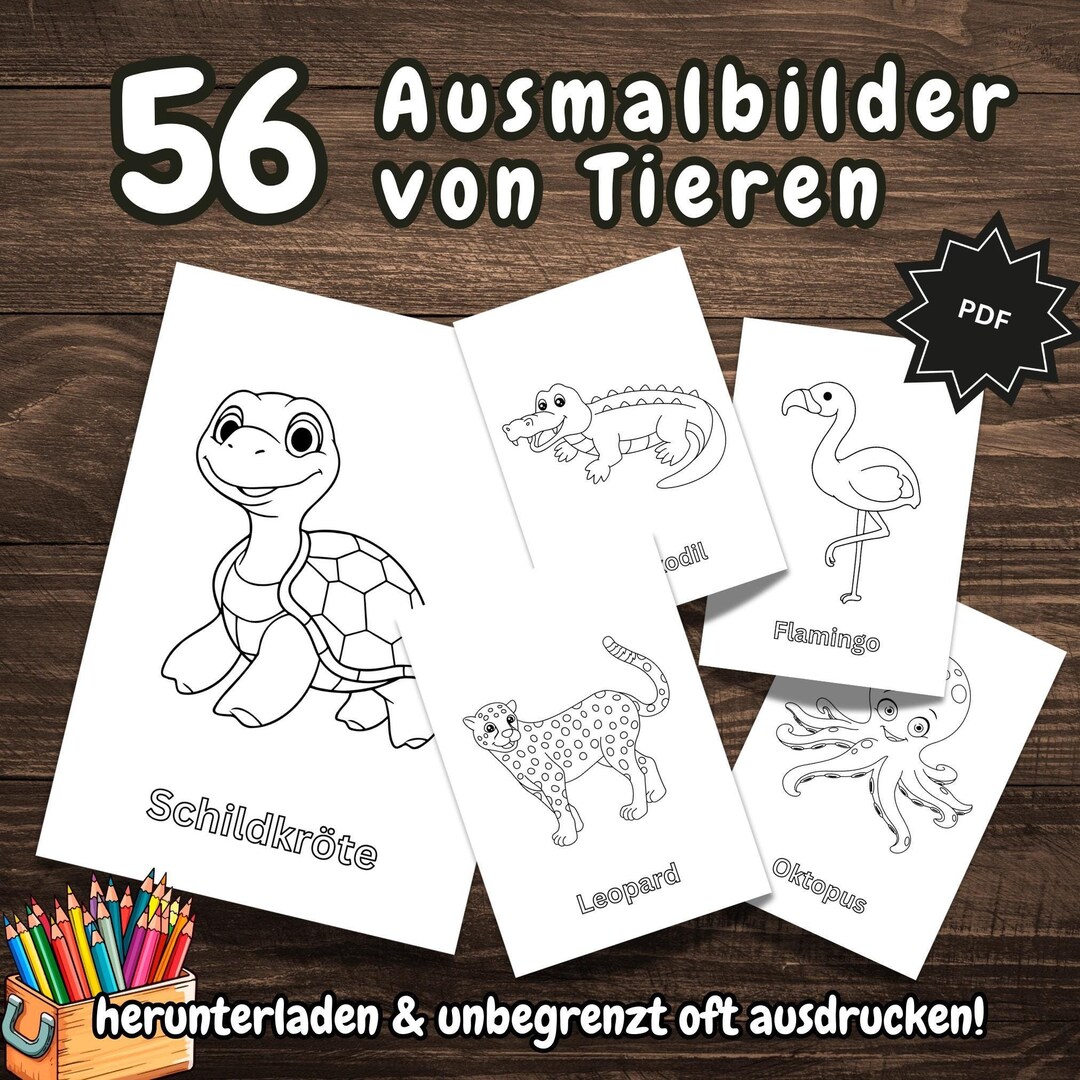 56 Animal Coloring Pages With Names | Templates for Coloring | Animal ...