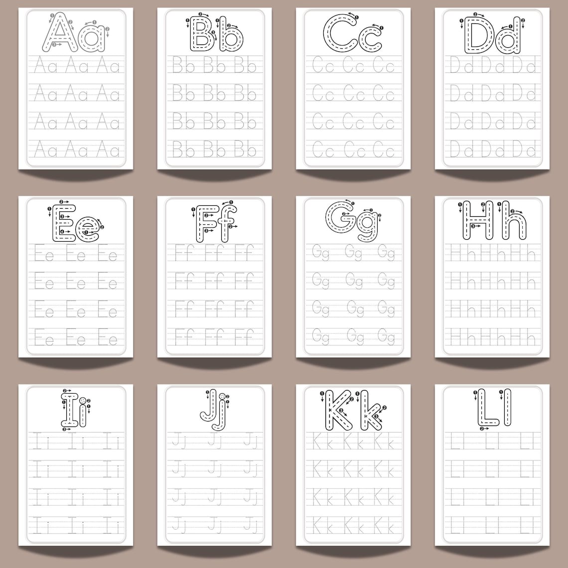 A-Z Letter Writing Exercises for Children | Alphabet Worksheets | Learn ...