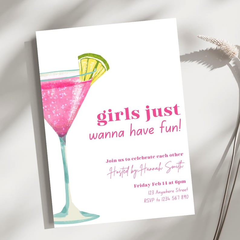Girls Night Out Invitation - Editable Template - Etsy