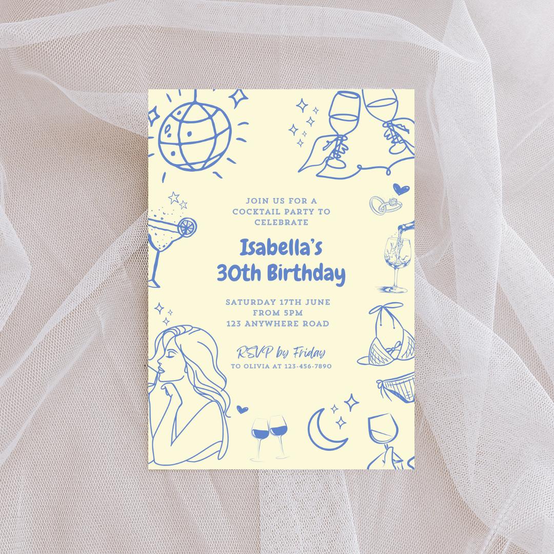 Editable Birthday Celebration Template - Etsy