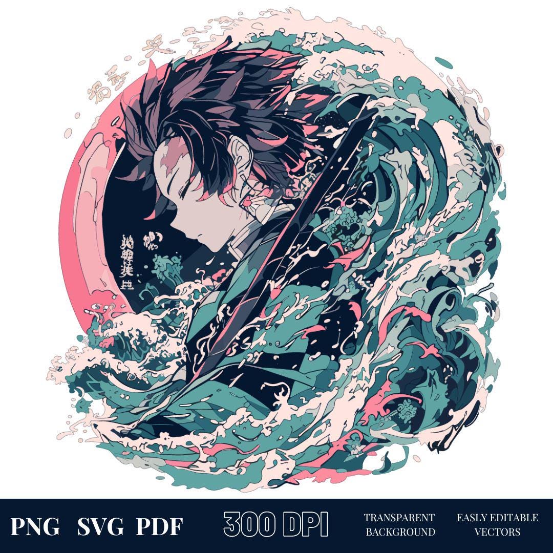 Demon Slayer Clipart PNG 300 Dpi, Premium Anime Vector Svg, Ready for ...