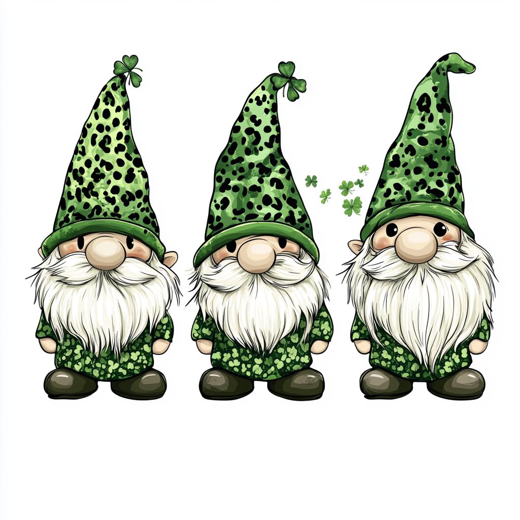 24 St Patricks Day Gnome Clipart Set, Lucky Gnome PNG, Cute Gnome ...