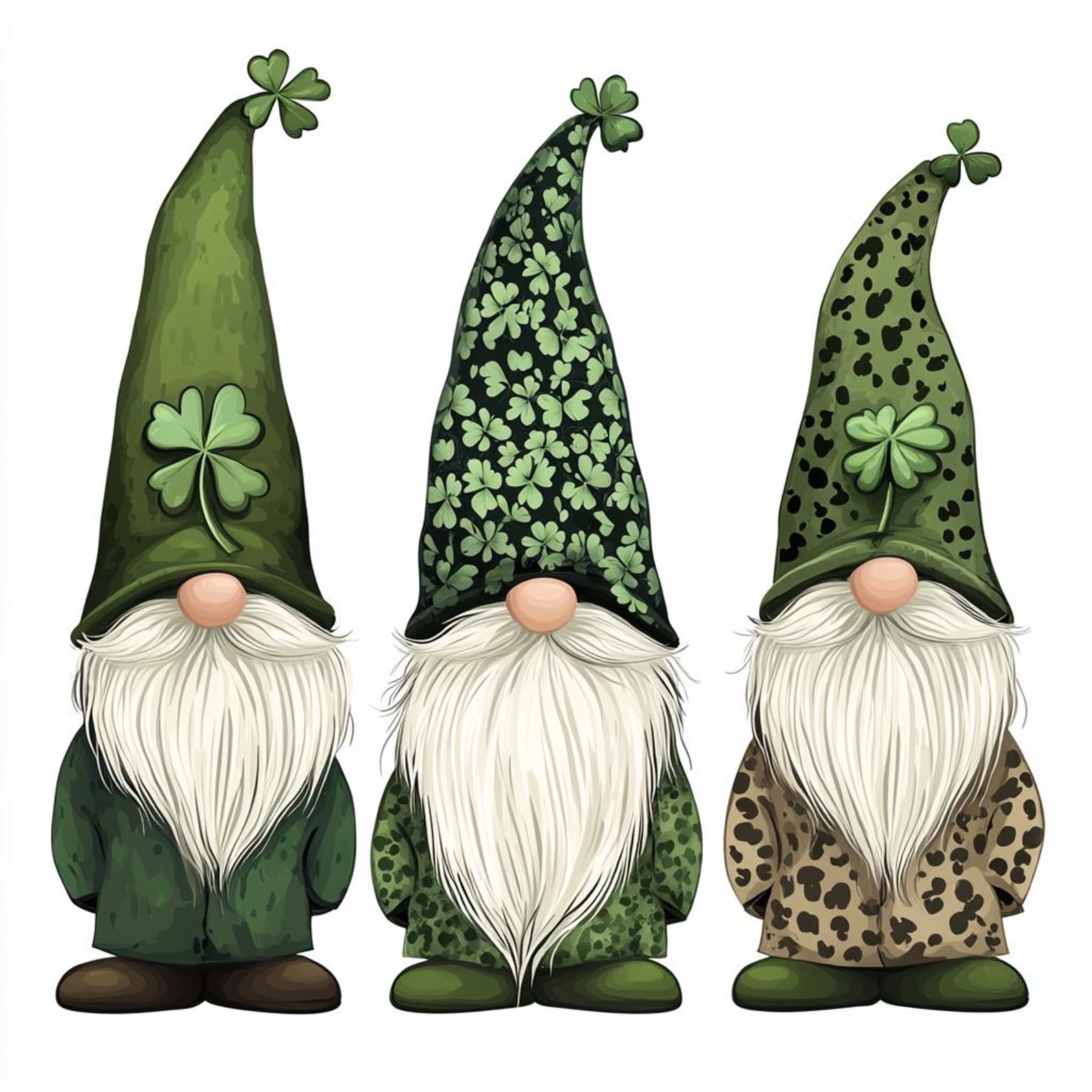 24 St Patricks Day Gnome Clipart Set, Lucky Gnome PNG, Cute Gnome ...