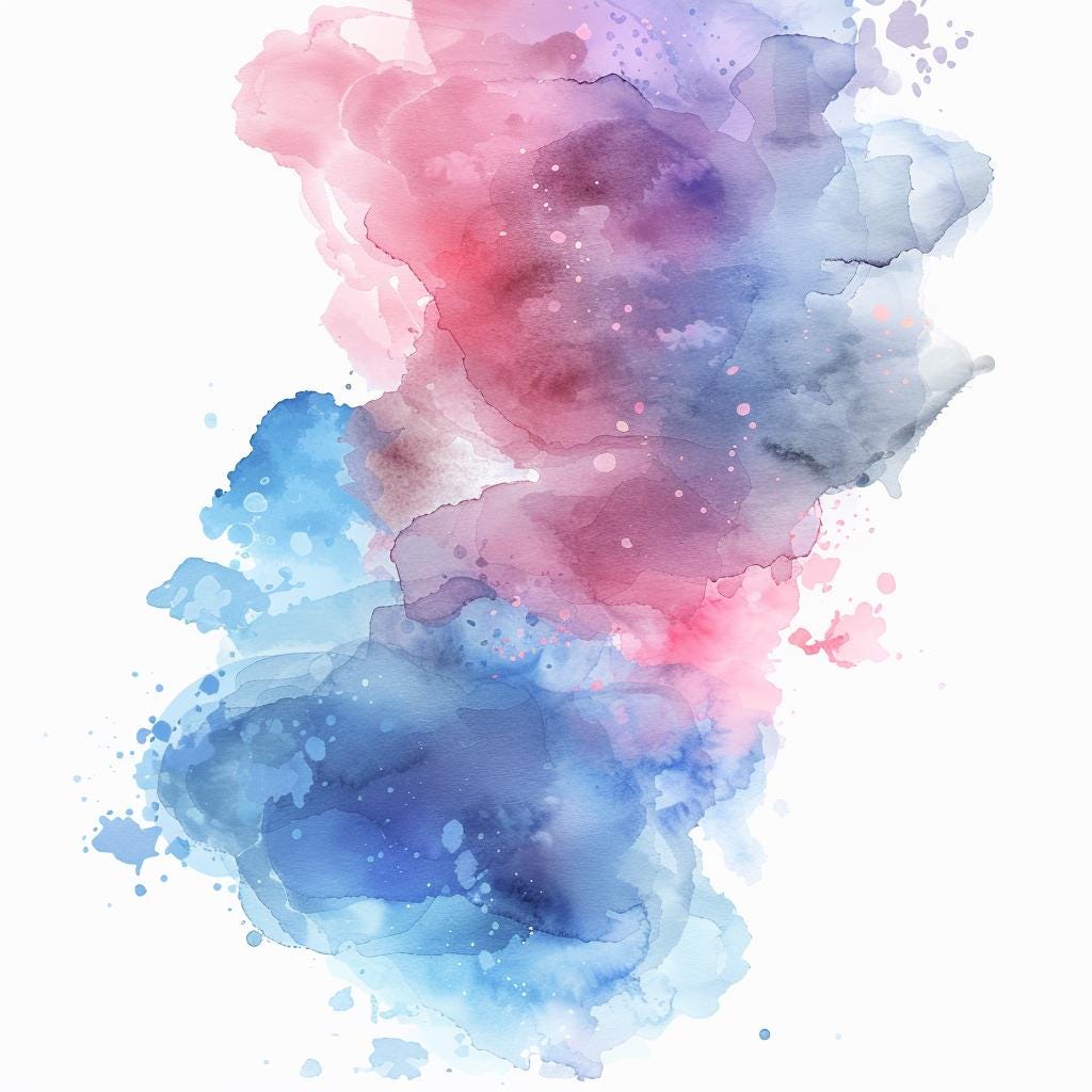 24 Watercolor Splash Clipart, Colorful Abstract Art, Creative ...